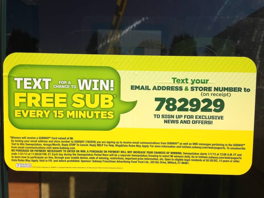 Subway Uses Text Messaging To Grow Email Subscribers Tatango subway-uses-text-messaging-to-grow-email-subscribers-tatango