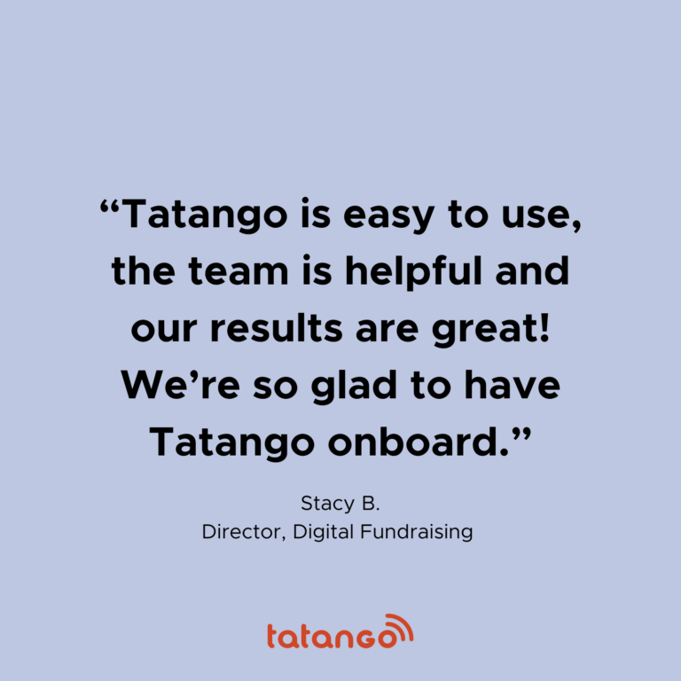 Text Messaging Features | Fundraising Tools | Tatango